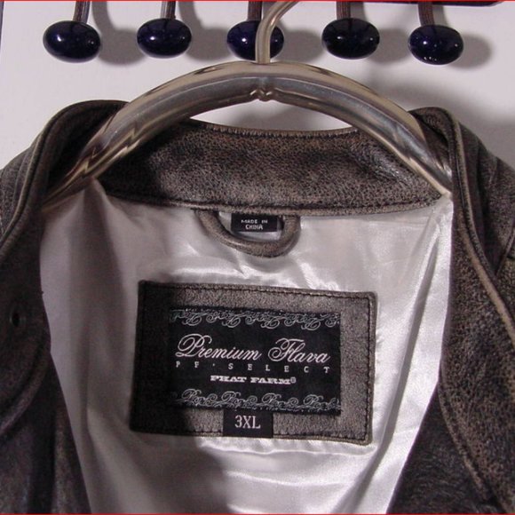 Phat Farm | Jackets & Coats | Vtg Premium Phat Farm Leather Cafe Racer ...